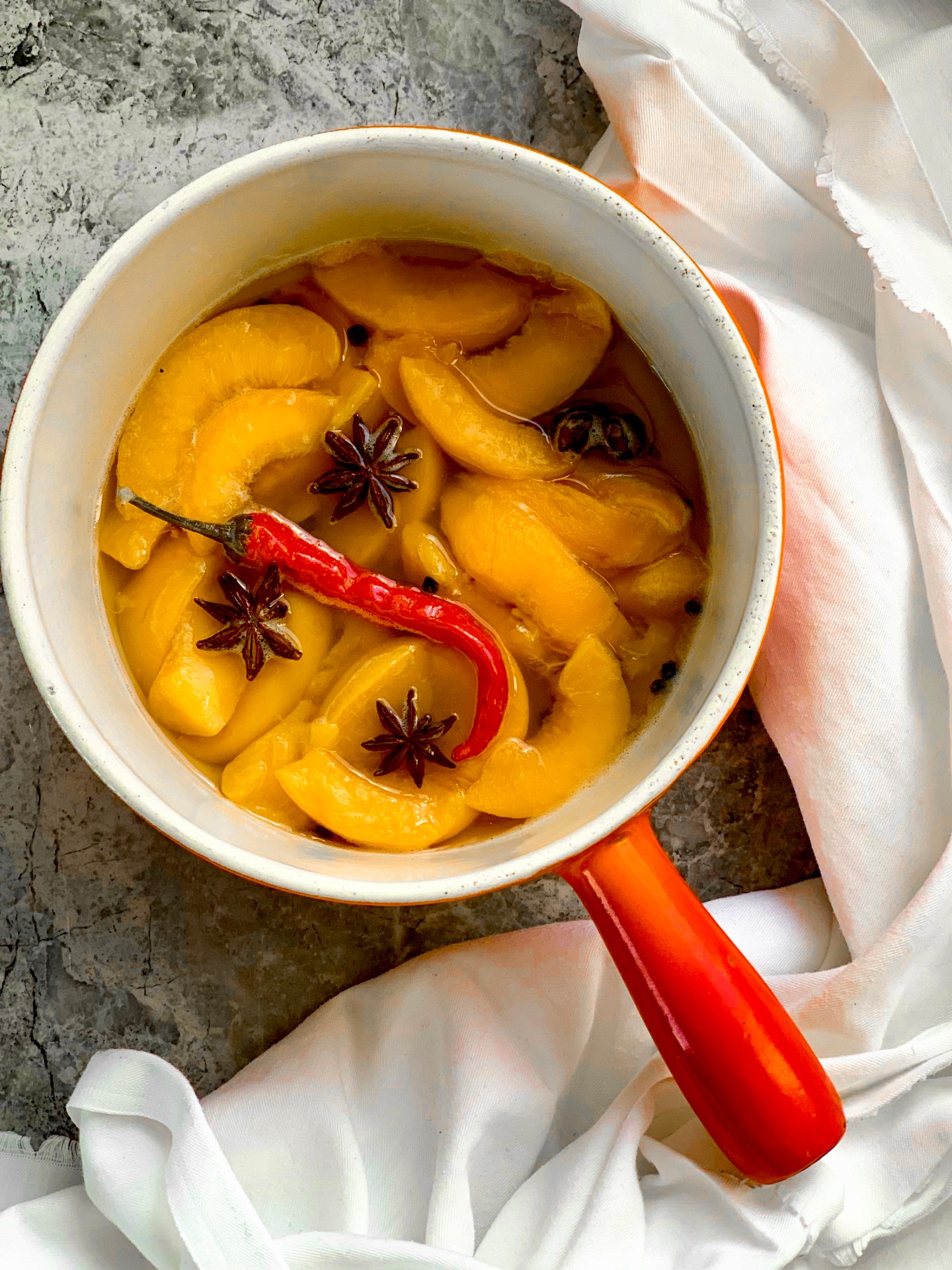 SPICY PICKLED PEACHES – MIKEY BELL